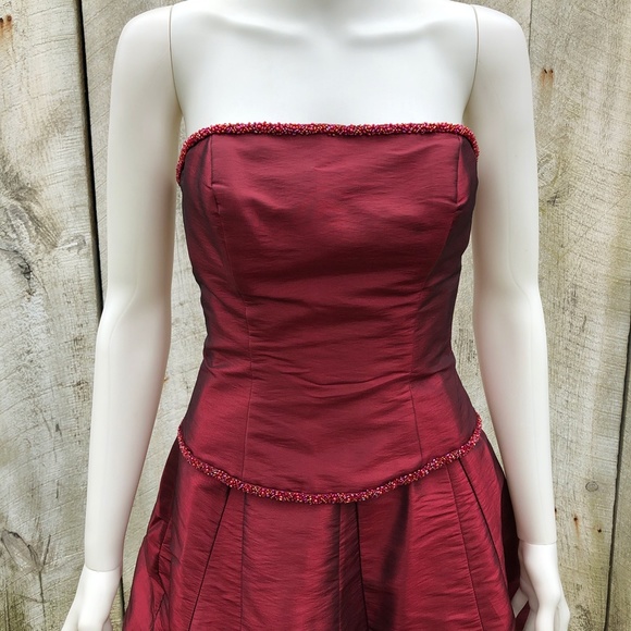 Alfred Angelo | Dresses | Alfred Angelo Dark Red Two Piece Strapless ...